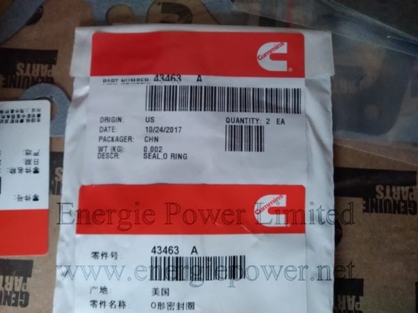 43463 A O-Ring Seal | Cummins Engine Parts
